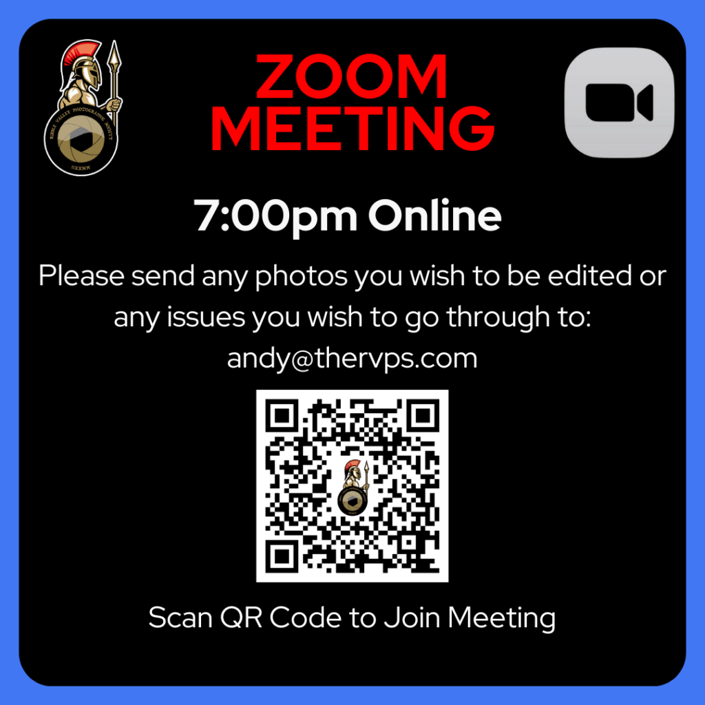 Zoom Meeting – 3rd Thursday of the Month – RVPS